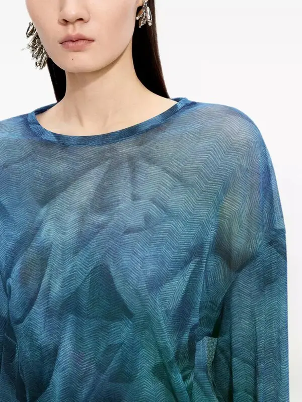 JNBY Psychedelic Long Sleeve T-shirt - Blue