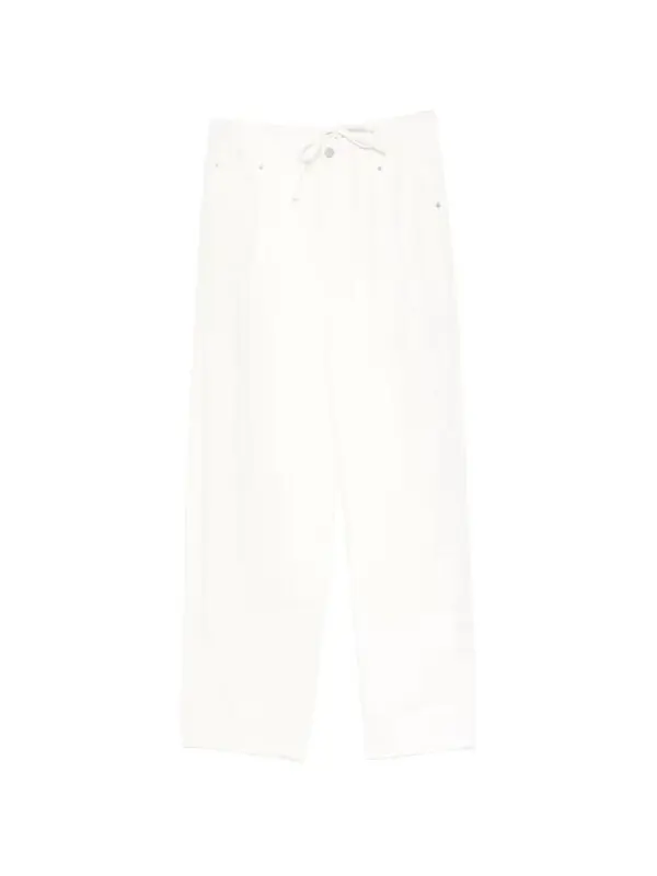 LESS Drawstring Straight-leg Trousers - Neutrals