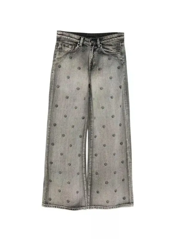 JNBY Polka-dot Wide-leg Jeans