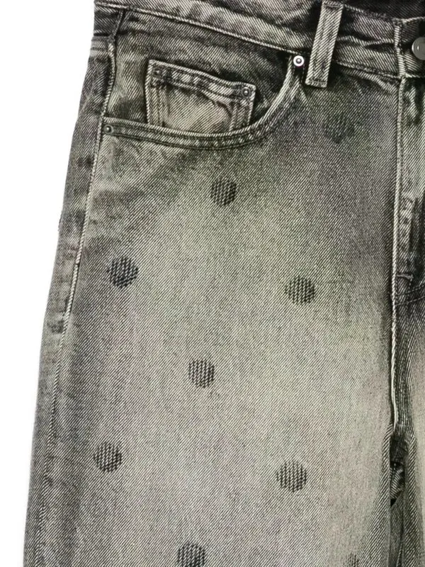 JNBY Polka-dot Wide-leg Jeans