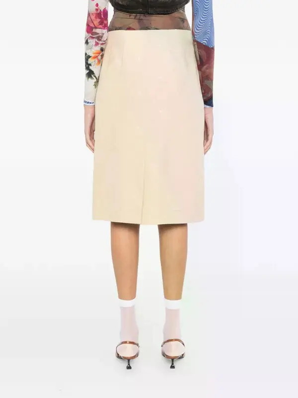 LESS Sequin-embellished A-line Skirt