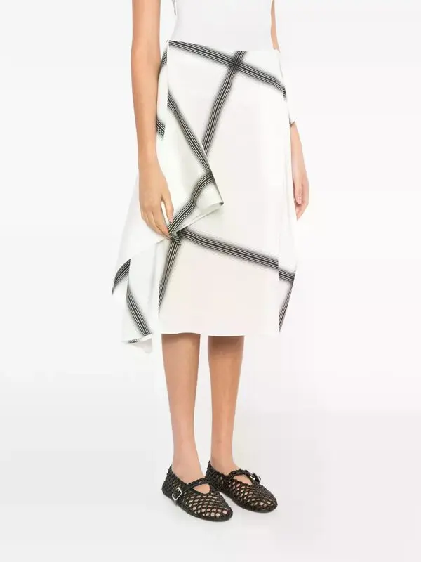 LESS Striped Asymmetric Skirt