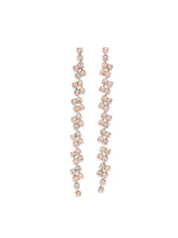 FORTE_FORTE Crystal Pendent Earrings - Silver