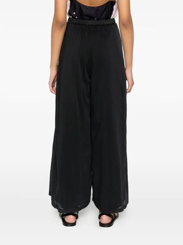 FORTE_FORTE Voile Cotton And Silk Trousers - Black