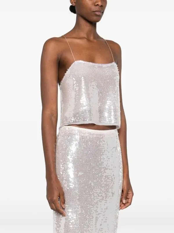 FORTE_FORTE Sequined Top - Pink