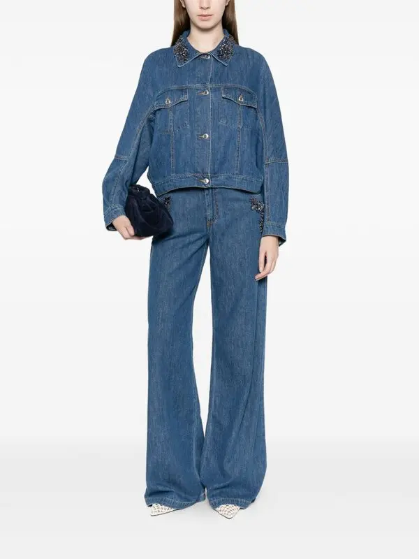 Ermanno Scervino Flared Leg Denim Jeans
