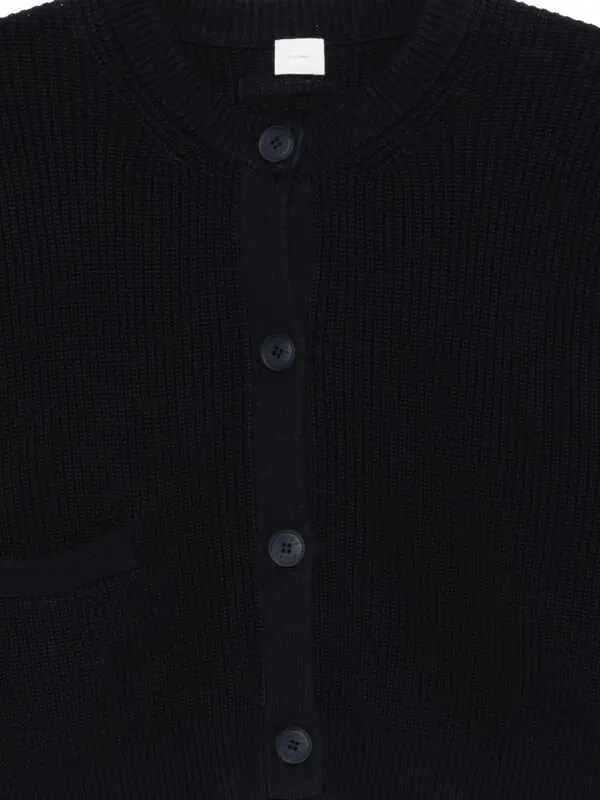 CT PLAGE Cotton Crewneck Cardigan - Blue