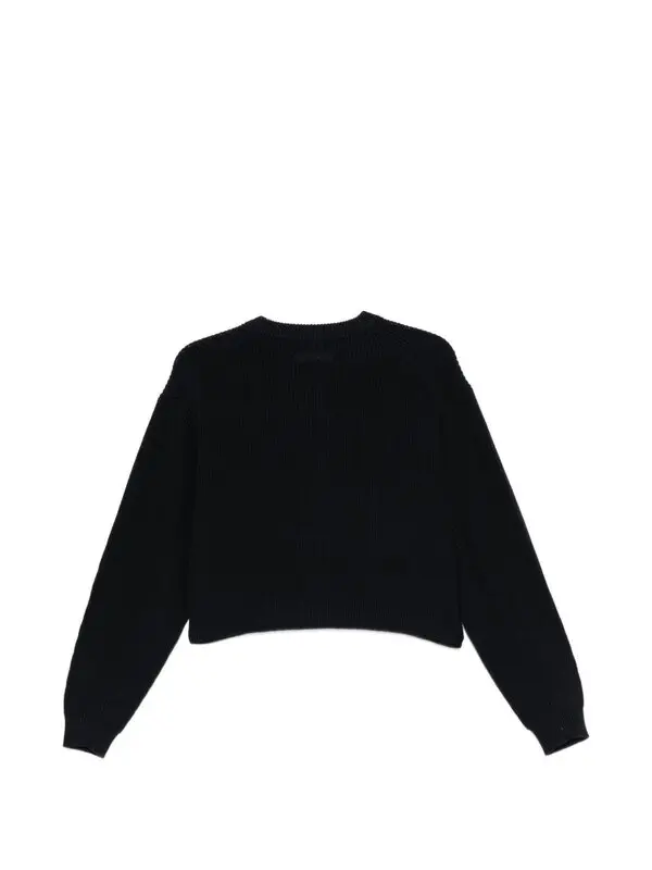 CT PLAGE Cotton Crewneck Cardigan - Blue