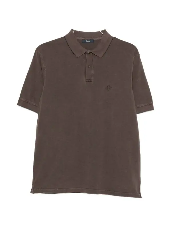 Herno Logo Cotton Polo Shirt