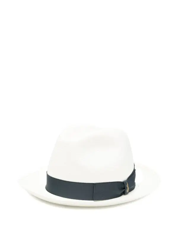 Borsalino Federico Raffia Hat - White