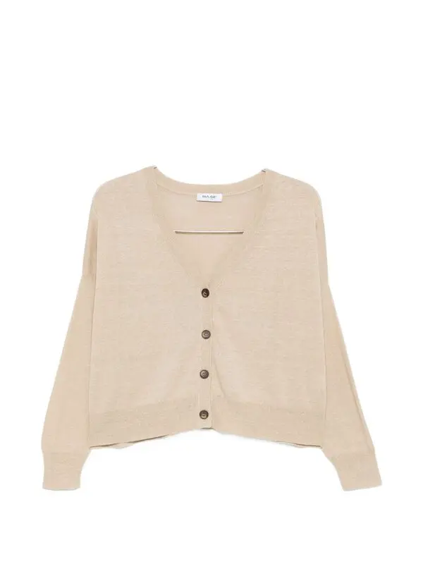 BASE Linen And Cotton Blend Cardigan