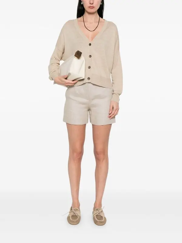 BASE Linen And Cotton Blend Cardigan