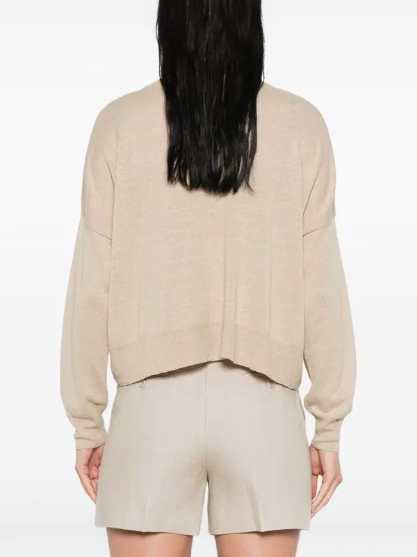 BASE Linen And Cotton Blend Cardigan