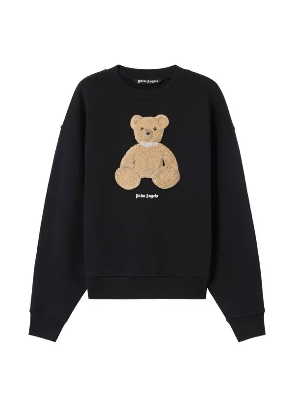 Palm Angels Bear Crewneck Sweatshirt - Black