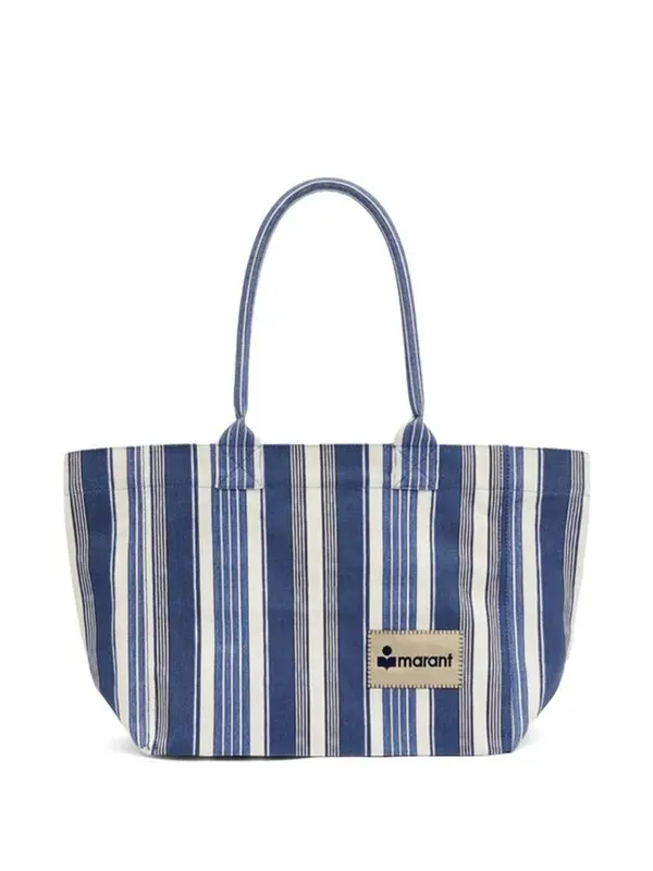 Isabel Marant Étoile Yenky Zipped Cotton Tote - Blue