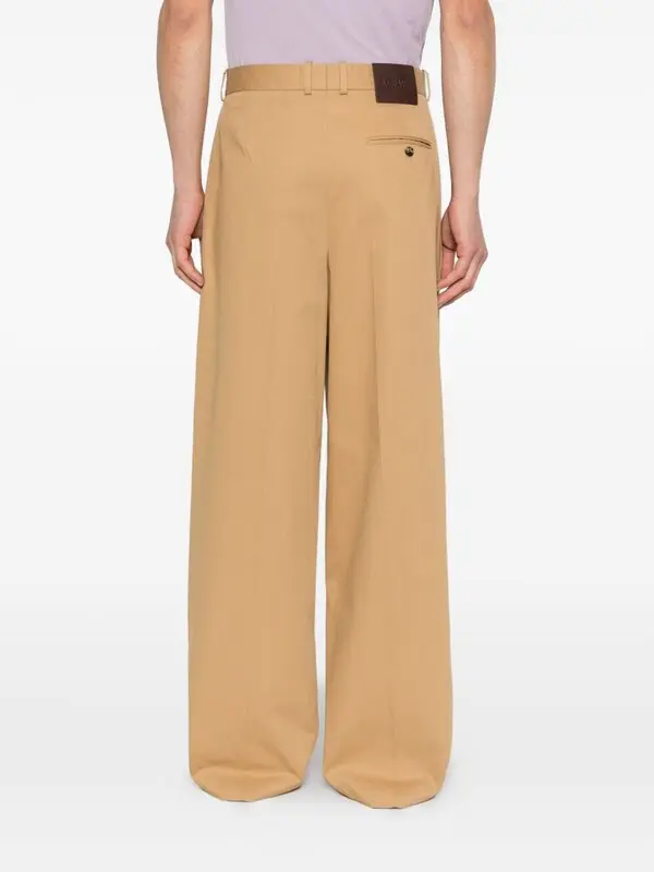 Loewe Cotton Trousers - Beige