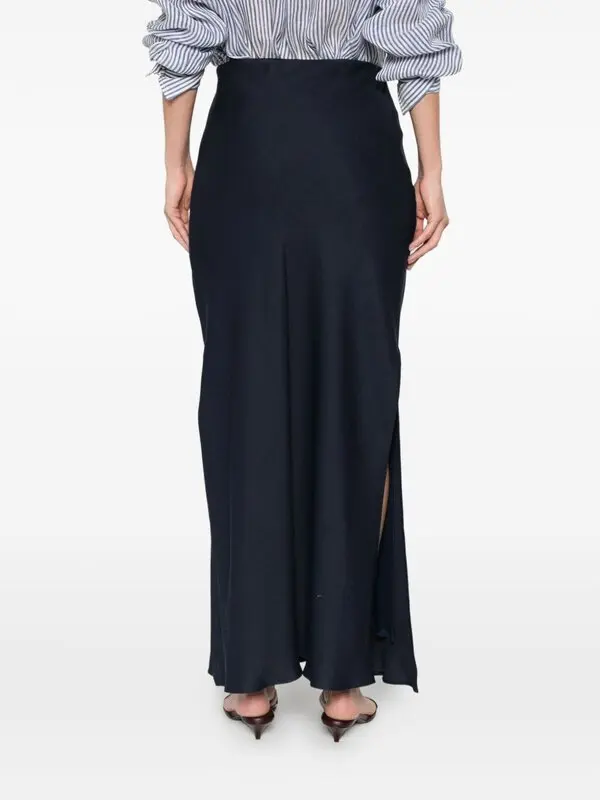 Brunello Cucinelli Line Blend Long Skirt - Blue