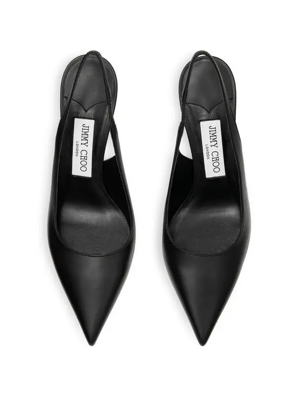 JIMMY CHOO Love Leather Slingback Pumps - Black