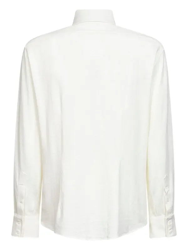 Brunello Cucinelli Linen And Cotton Blend Shirt - White