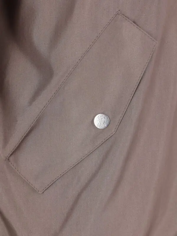 Brunello Cucinelli Silk Blouson Jacket - Brown