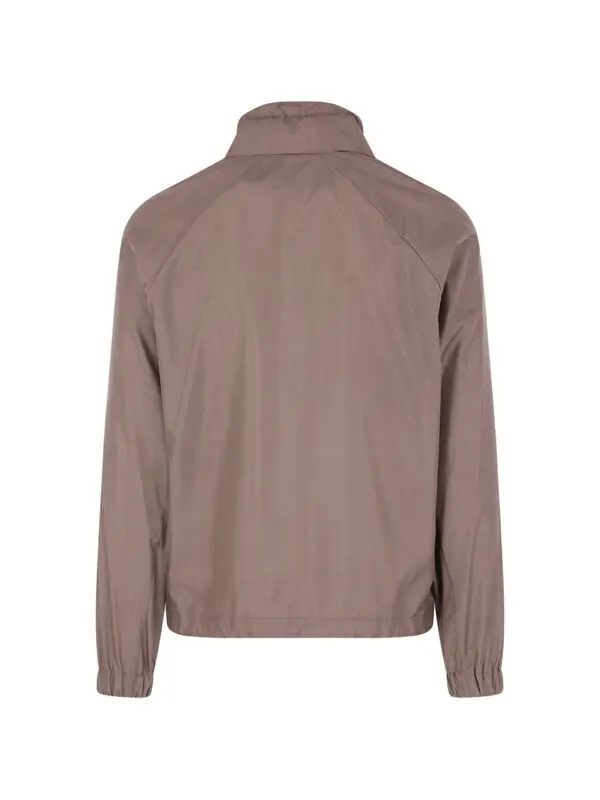 Brunello Cucinelli Silk Blouson Jacket - Brown