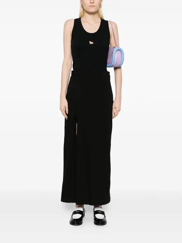 Maison Kitsuné Baby Fox Cotton Tank Top - Black