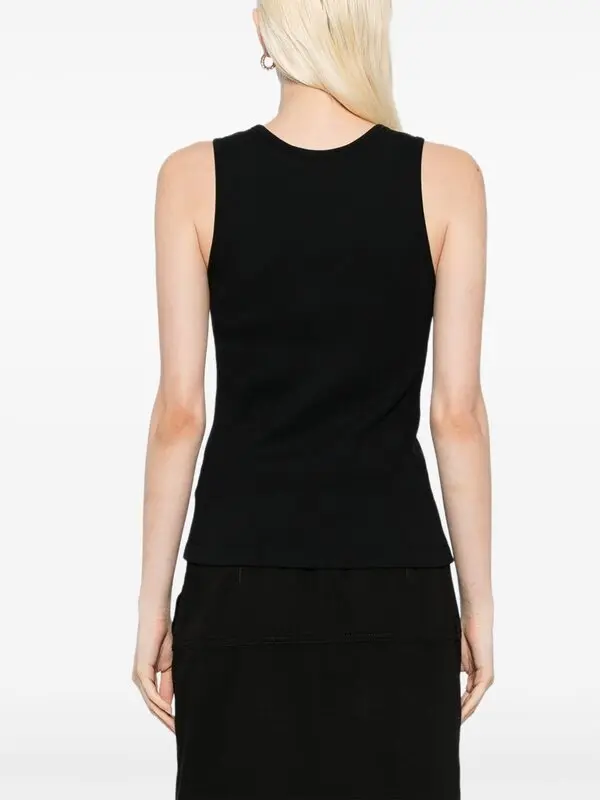 Maison Kitsuné Baby Fox Cotton Tank Top - Black