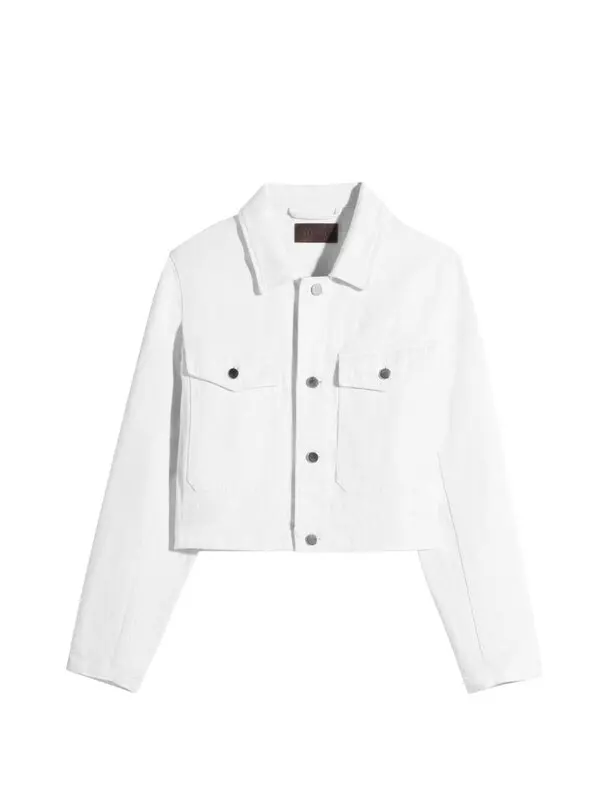 LEMAIRE Cotton Cropped Denim Jacket - White