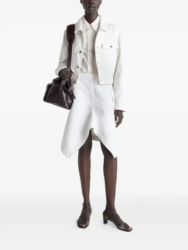 LEMAIRE Cotton Cropped Denim Jacket - White