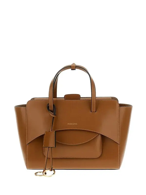 HIDESINS Flap Medium Leather Tote - Brown