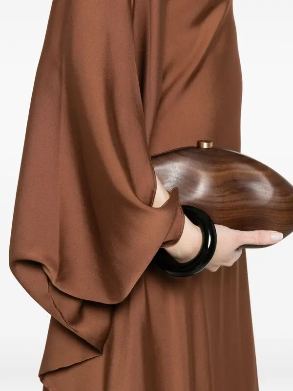 NOUVELLE SILK95FIVE Ritz Silk Asymmetric Dress - Brown
