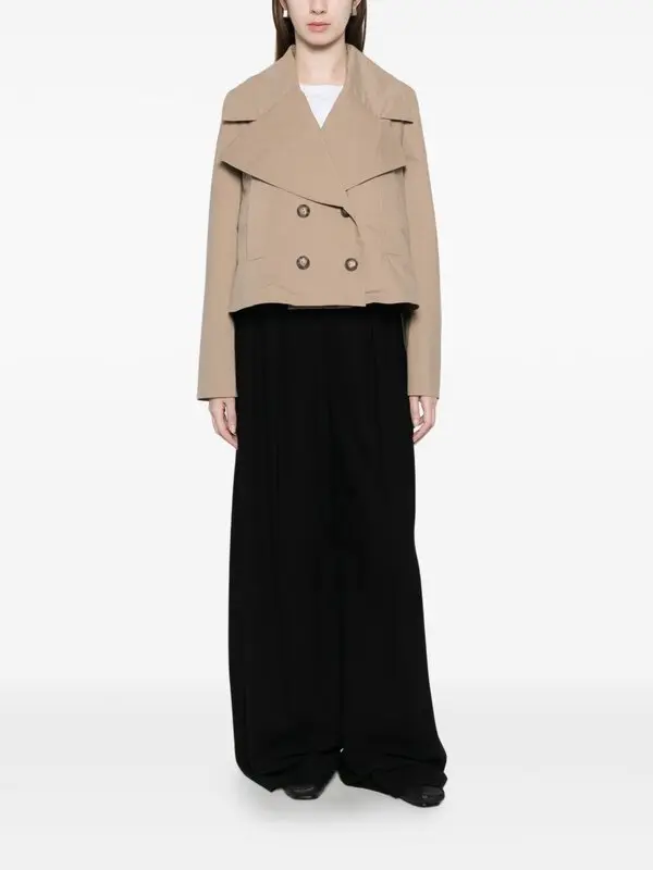 Emporio Armani Cotton Double-breasted Jacket - Beige