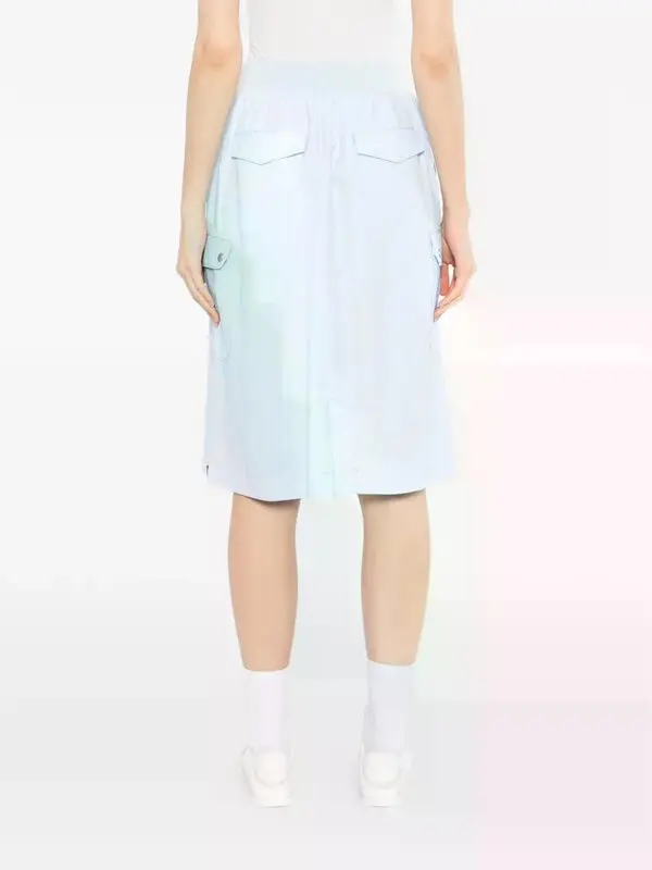 AGNES B. Checked Zip Front Pocket Skirt