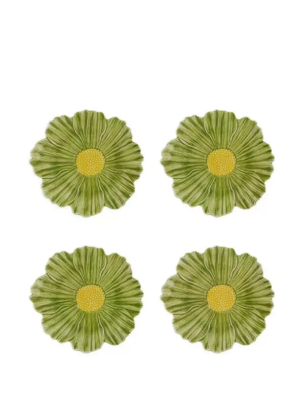 BORDALLO PINHEIRO Maria Flor Dessert Plates - Green
