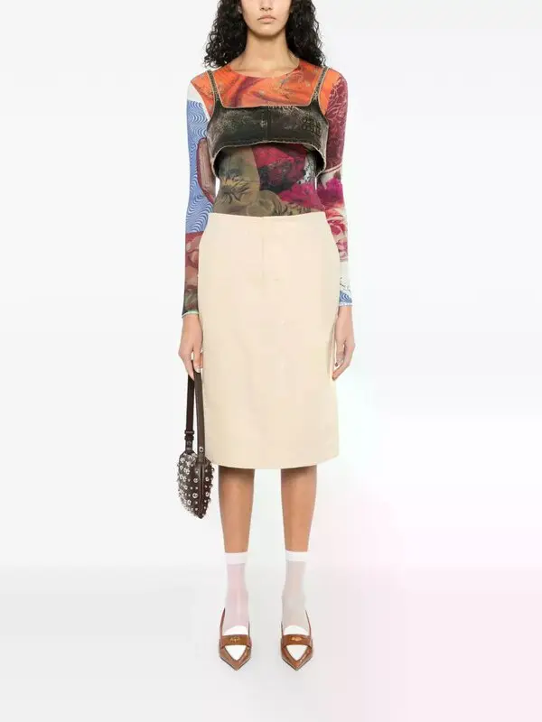 LESS Sequin-embellished A-line Skirt