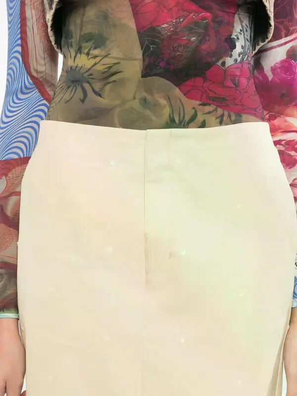 LESS Sequin-embellished A-line Skirt
