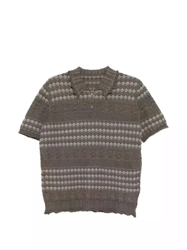 JNBY Collared Patterned Knit Top