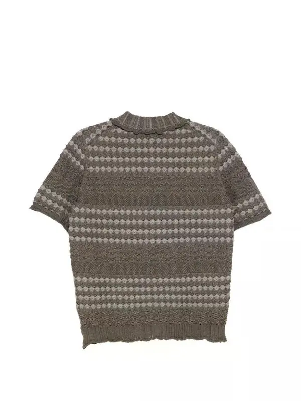 JNBY Collared Patterned Knit Top