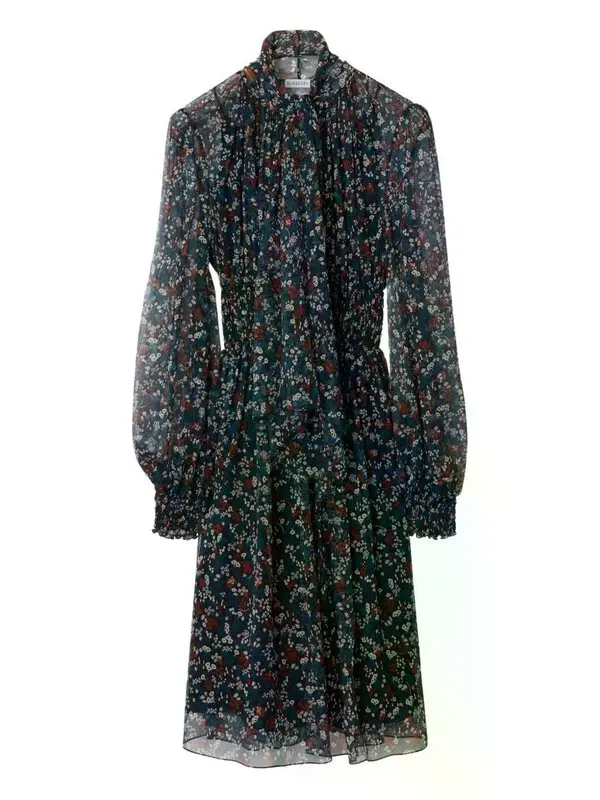Burberry Ditsy Floral Silk Creponne Dress