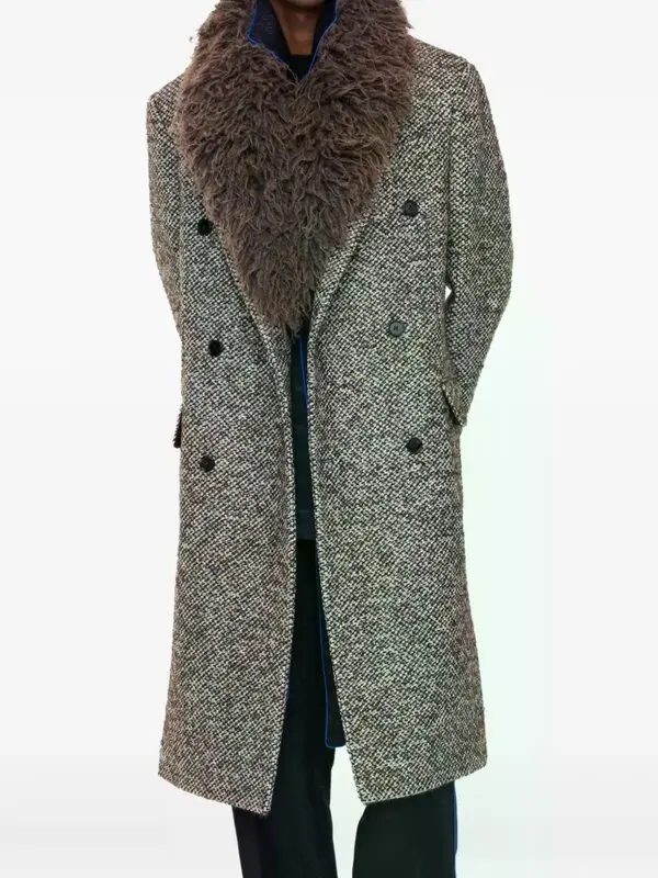 Burberry Wool Mohair Blend Tailored Coat