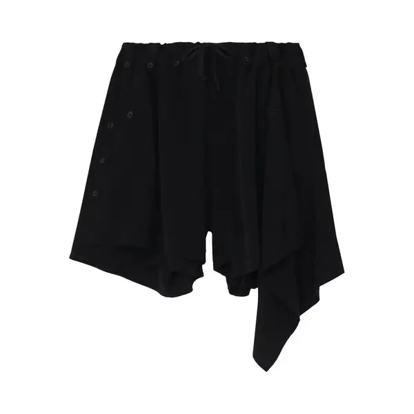 YOHJI YAMAMOTO POUR HOMME Drape Panel Attached Short Pants