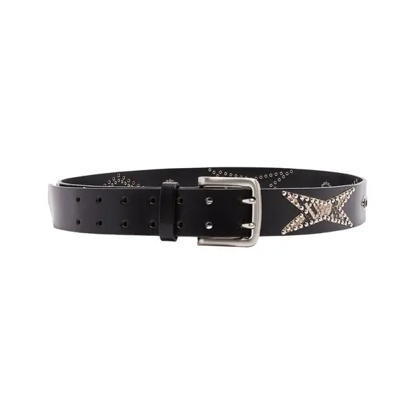 XHIBITION Studded Diamondback Belt - Black