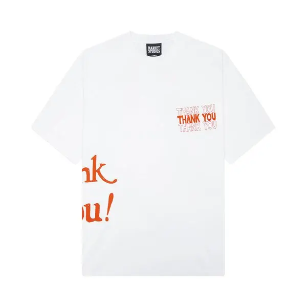 MARKET Thank You Plastic Bag T-shirt - White