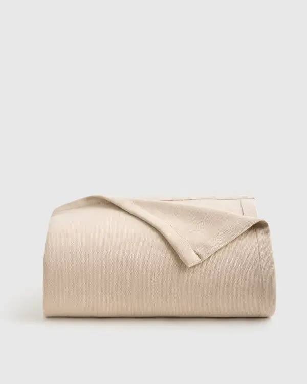 Quince Luxury Bed Blanket - Sand