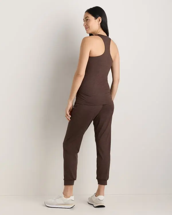 Quince Maternity Tank Top - Heather Espresso
