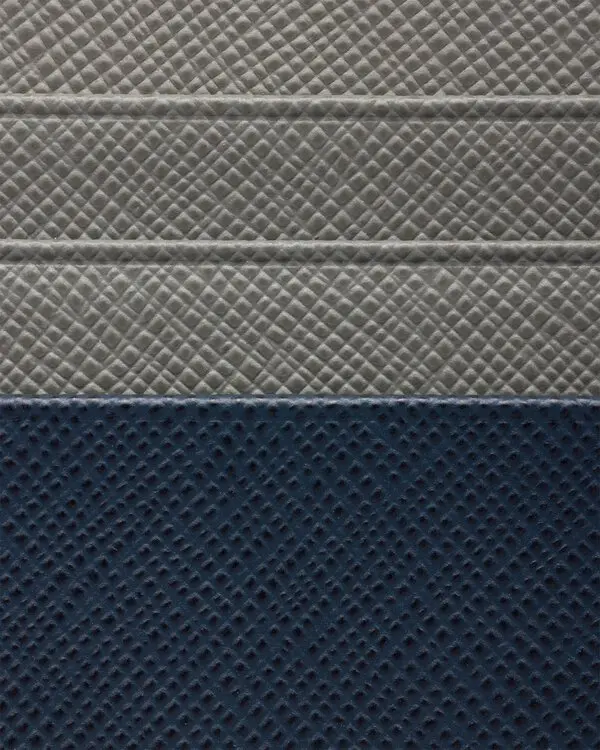 Prada Saffiano Leather Card Holder - Blue