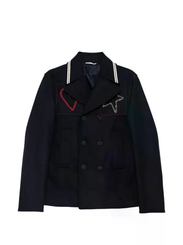 Valentino Garavani Double-breasted Embroidered Jacket