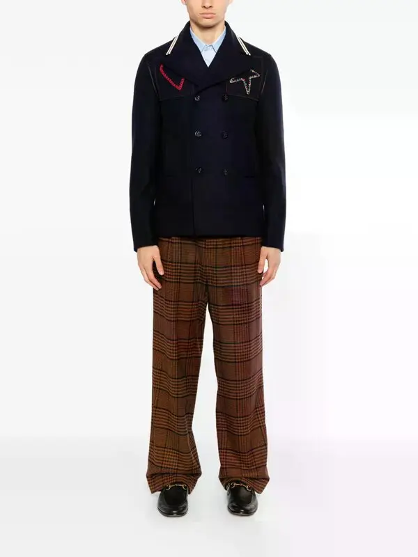 Valentino Garavani Double-breasted Embroidered Jacket