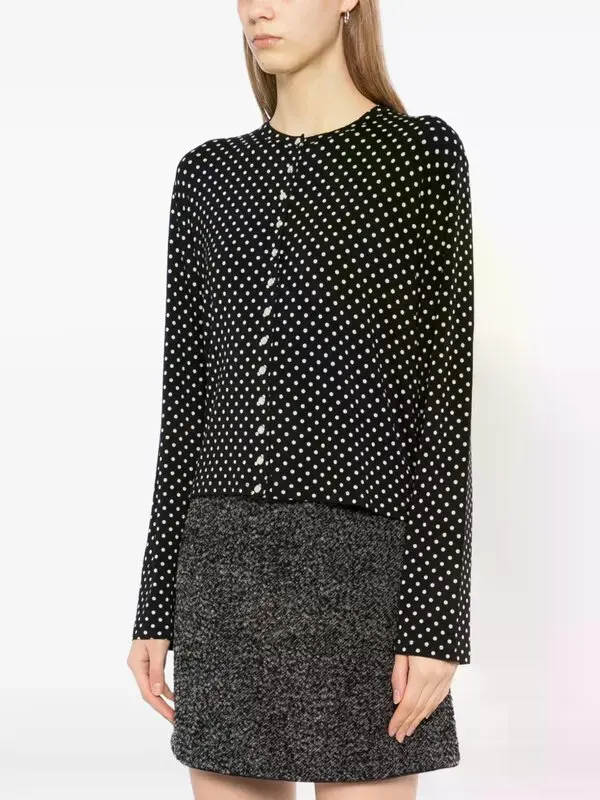 AGNES B. Polka-dot Jacket - Black