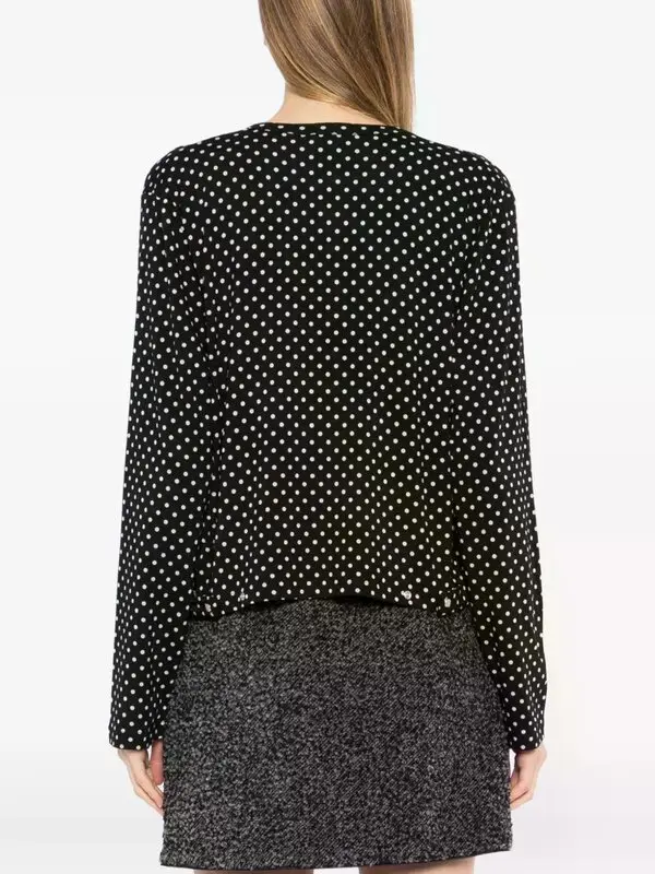 AGNES B. Polka-dot Jacket - Black